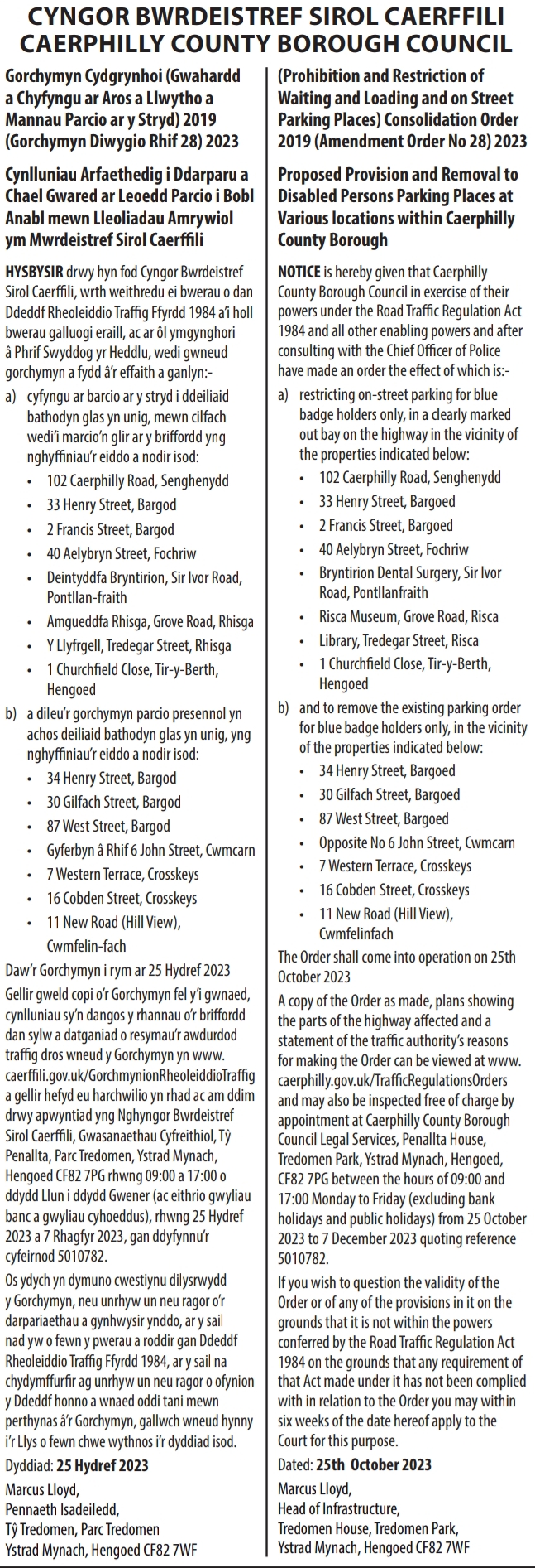 Bargoed Winter Food & Craft Fair Road Closure - Bargoed Town Council ...